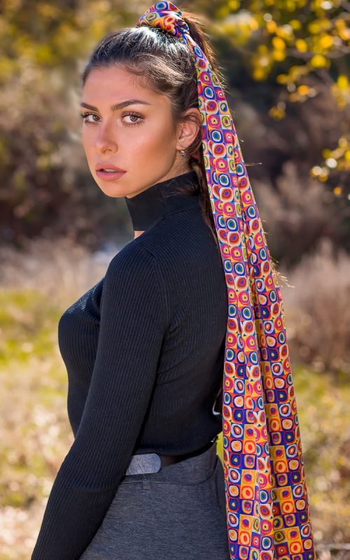 Turquoise pure silk scarf - Ancientgreekscarves.com